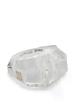MONIES Faceted Logo-plaque Ring - White
