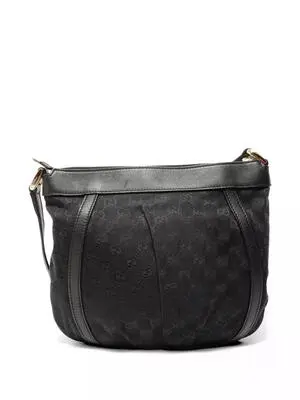 Gucci Abbey Gg Monogram Shoulder Bag - Black