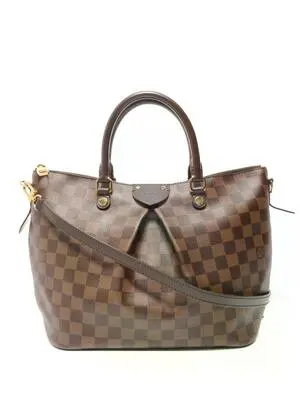 LOUIS VUITTON Damier Ebene Siena Handbag - Brown
