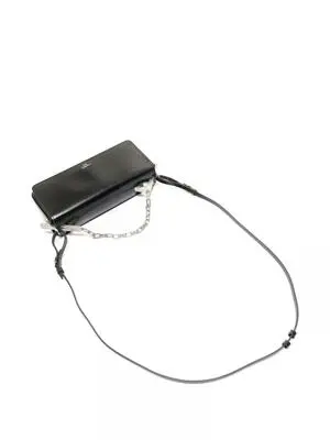Fendi Leather Flap Bag With Silver-tone Logo