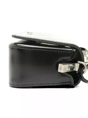 Fendi Leather Flap Bag With Silver-tone Logo