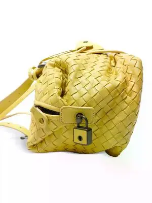 Bottega Veneta Leather Intrcciato Shoulder Bag - Yellow