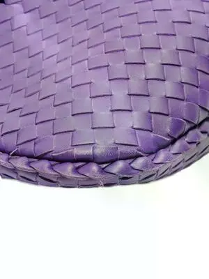 Bottega Veneta 2000-2010s Intrecciato Shoulder Bag - Purple