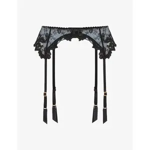 Agent Provocateur Clarette Lace Suspender - Blue/black