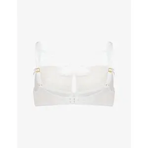 Agent Provocateur Halley High-neck Satin And Lace Demi Bra