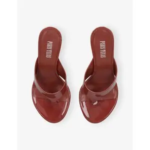 Paris Texas Lidia Thong 70 Leather Mules - Pink