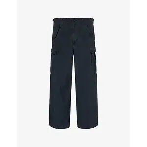 A.PRESSE Ripstock Army M51 Cotton And Linen Blend Trousers
