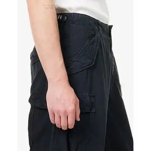 A.PRESSE Ripstock Army M51 Cotton And Linen Blend Trousers