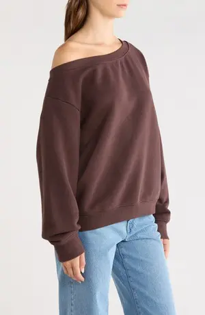Princess Polly One-shoulder Sweatshirt