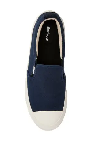 Barbour Cowan Canvas Slip-on Sneakers - Navy