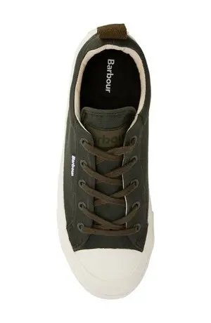 Barbour Stanhope Canvas Low Top Sneakers - Olive