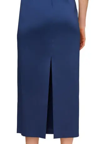 Aidan Mattox One-shoulder Stretch Mikado Cocktail Dress