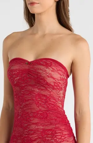 Princess Polly Hailees Strapless Lace Mini Dress