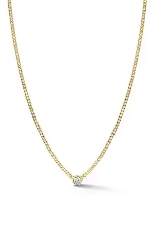 GLAZE JEWELRY Cubic Zirconia Curb Chain Necklace