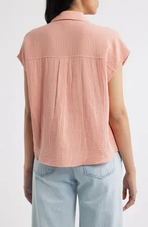 BEACHLUNCHLOUNGE Lexi Gauze Top - Daylily