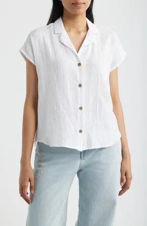 BEACHLUNCHLOUNGE Lexi Gauze Top - White
