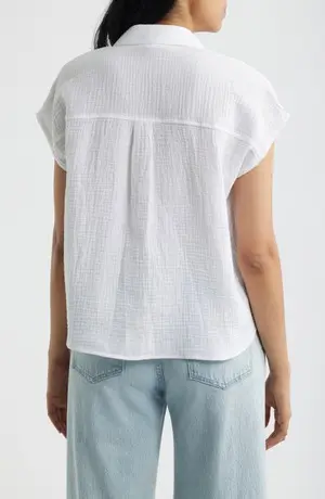 BEACHLUNCHLOUNGE Lexi Gauze Top - White