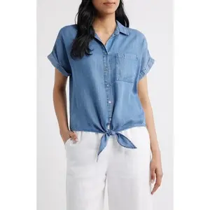 Beachlunchlounge Front Tie Shirts For Women