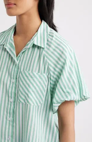 BEACHLUNCHLOUNGE Bianc Bubble Sleeve Top - Parrot Cay