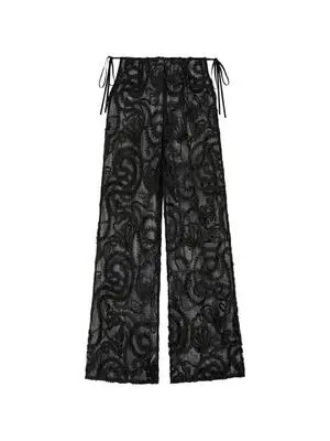 GANNI Floral Patterned Net Trousers