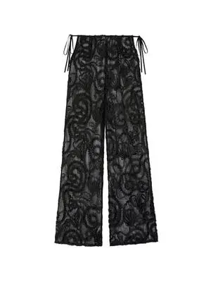 GANNI Floral Patterned Net Trousers