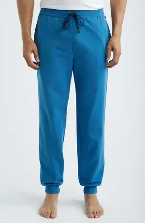 BOSS Mix Match Stretch Cotton Pajama Pants - Open Blue