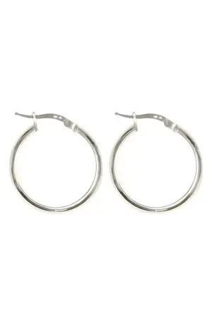Argento Vivo Tubular Hoop Earrings - Silver