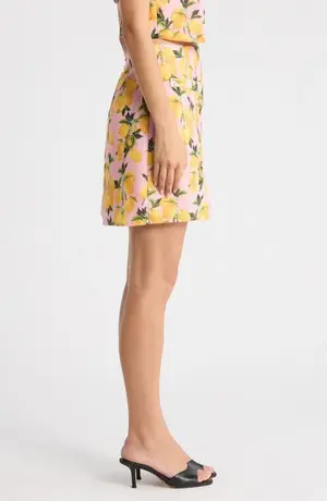 SUGARLIPS Desery Lemon Print Mini Skirt