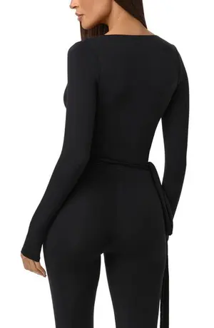Naked Wardrobe Wrap Top With Side Tie Closure