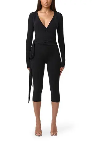 Naked Wardrobe Wrap Top With Side Tie Closure