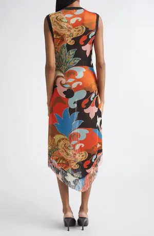 Etro Sleeveless Lotus Paisley Sweater Dress