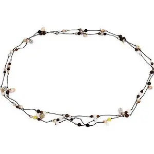 PETIT MOMENTS Beaded Charm Belt - Brown