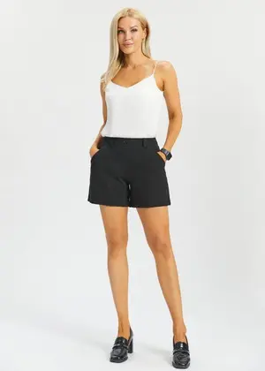 Betabrand Tailored Seam Stretch Ponte Shorts