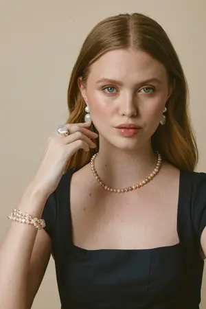 THE PEARL SOURCE Freshwater Pearl Triple Strand Bracelet
