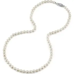 THE PEARL SOURCE Japanese Akoya Pearl Necklace - Sterling Silver