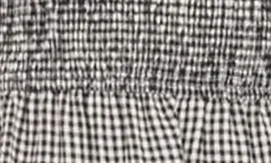 BLU PEPPER Smocked Gingham Sleeveless Mini Dress - Black