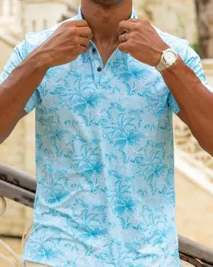 Kenny Flowers The Ocean Round Golf Shirt