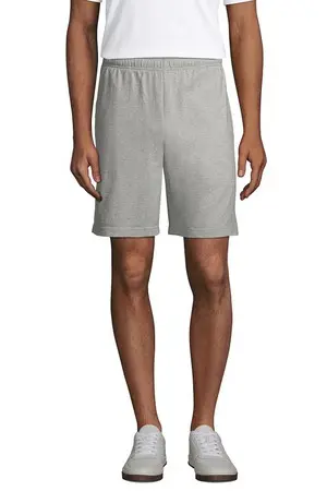LANDS' END Lands' End Jersey Knit Short Gray Heather