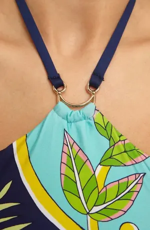 Trina Turk Flamingo Halter Tankini
