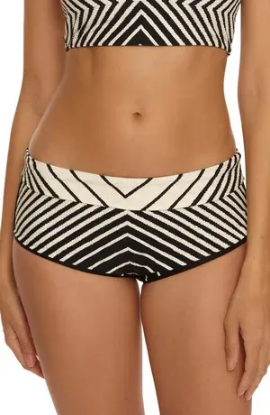 Trina Turk Textured Stripe Swim Shorts