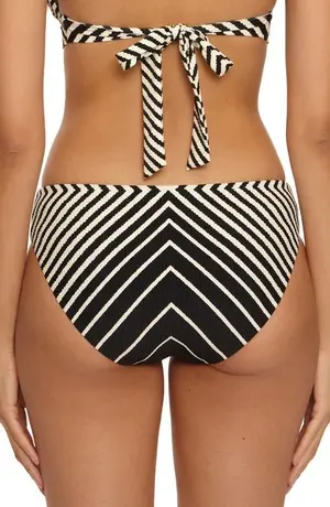 Trina Turk Net Stripe Rib Hipster Bikini Bottoms