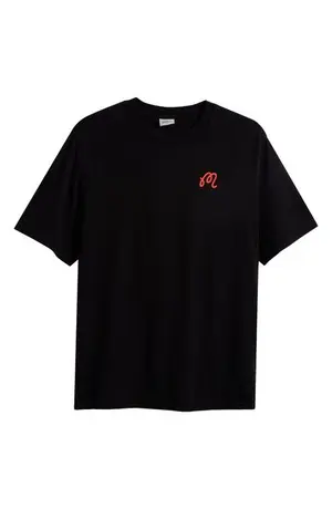 MALBON Bermuda Rooster Cotton Graphic T-shirt - Black