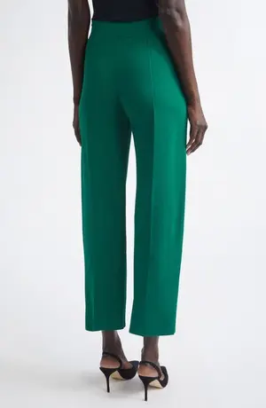 St. John Dani Santa Roma Knit Pants - Cypress