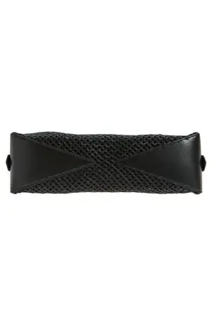 Alaïa Le Teckel East/west Woven Leather Shoulder Bag - Noir