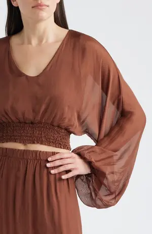 Deluc Forum Crop Top - Brown