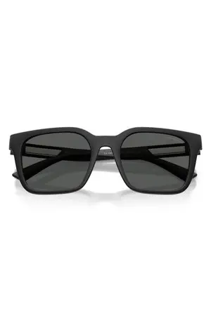 Emporio Armani Square Frame Sunglasses - Matte Black/dark Grey