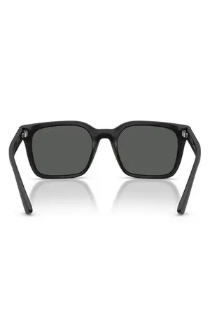 Emporio Armani Square Frame Sunglasses - Matte Black/dark Grey