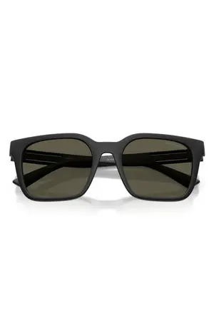 Emporio Armani Square Frame Sunglasses - Matte Black/dark Grey