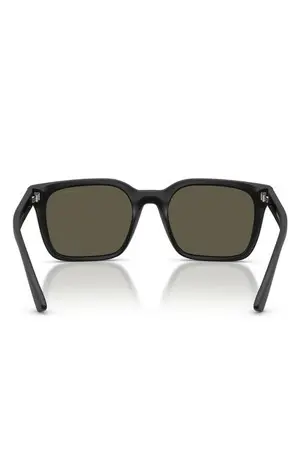 Emporio Armani Square Frame Sunglasses - Matte Black/dark Grey