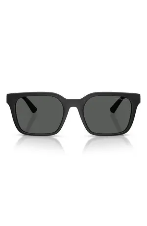 Emporio Armani Square Frame Sunglasses - Matte Black/dark Grey